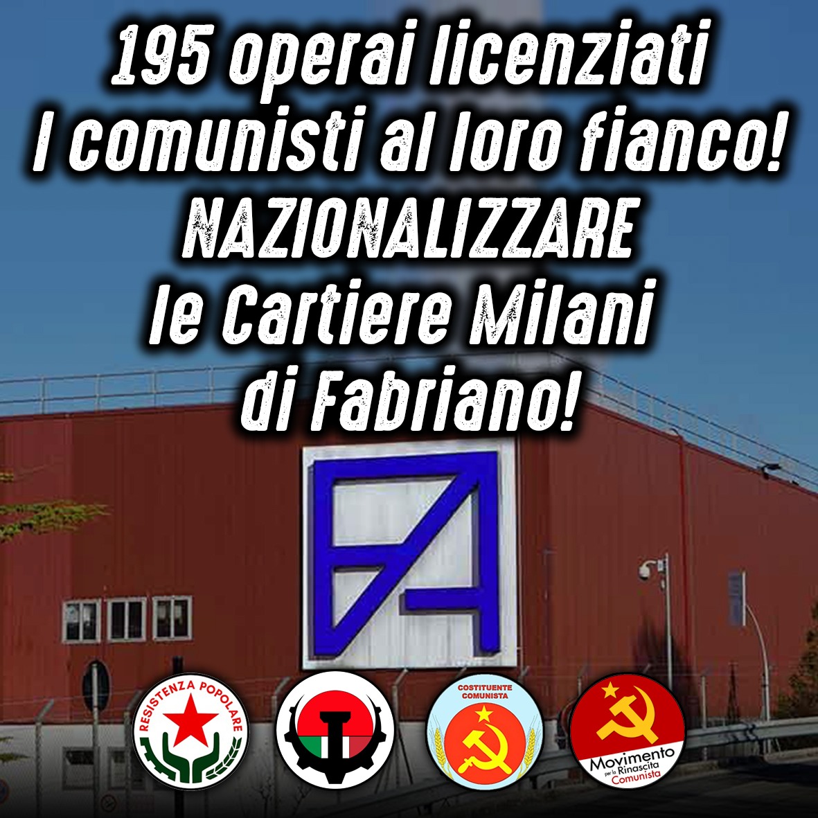 La lotta degli operai delle Cartiere Miliani di Fabriano